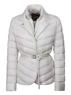 MOORER Quilted Belted Jacket - Neutrals