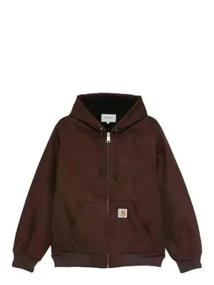 Carhartt Work In Progress Zip-Up Hooded Jacket Brown