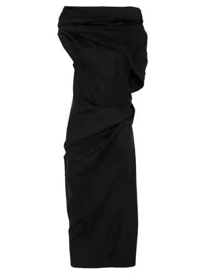 ENTIRE STUDIOS Moulded Draped Cowl-Neck Midi Dress