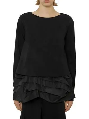 MEIMEIJ Layered Ruffled Top - Black