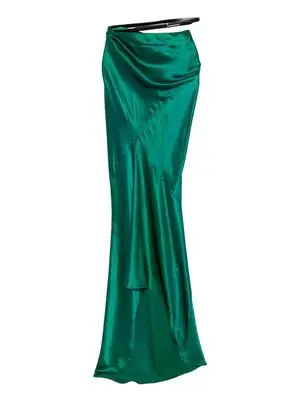 TOM FORD Bias Silk Skirt - Green