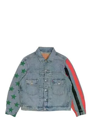 DENIM TEARS Cactus Tears Denim Plant Denim Jacket - Blue