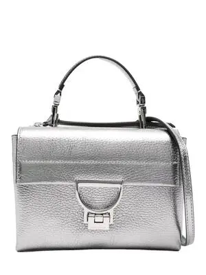 COCCINELLE Arlettis Metallic-effect Shoulder Bag - Silver