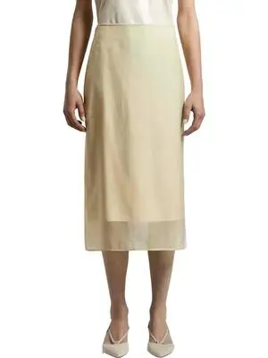 Peserico Silk-panelled Midi Skirt - Neutrals