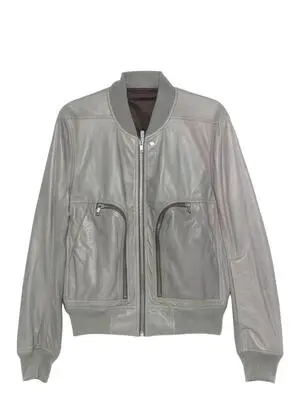 Rick Owens Bauhaus Flight Leather Jacket - Grey