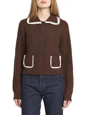 WAYF Millie Cardigan - Chocolate