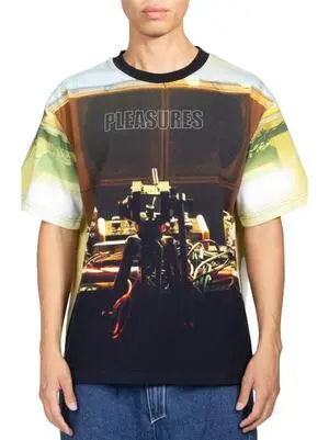PLEASURES X Boiler Room Venue Print Oversize Cotton T-shirt - Multi