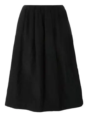 Comme Des Garçons Pleated Wool Blend Skirt - Black