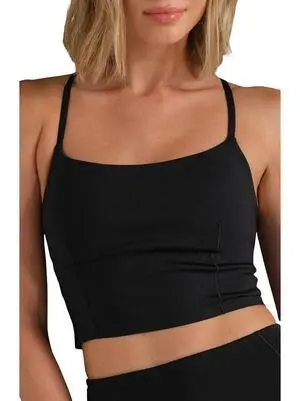 RHONE Powershine Longline Bra Pure Black
