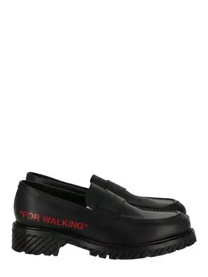 OFF-WHITE Slogan-Print Loafers