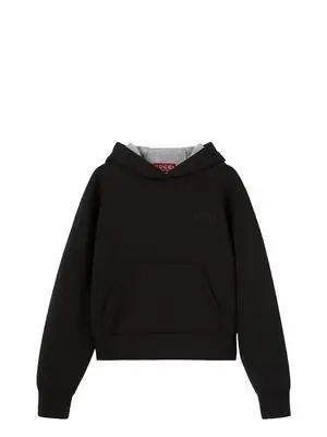 Gucci Viscose Jersey Hooded Sweatshirt - Black