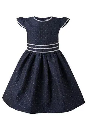 RACHEL RILEY Dot Damask Dress - Navy