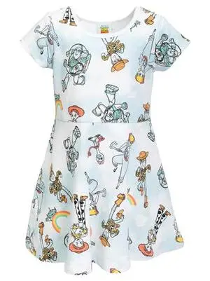 Disney Printed Skater Dress - Toy Story Blue