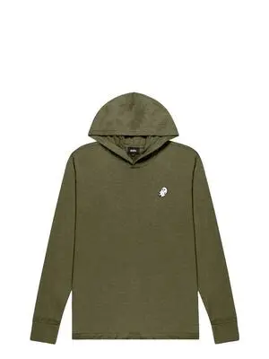 DALIX Dalix Ghost Hooded Long Sleeve Jersey Tee Olive