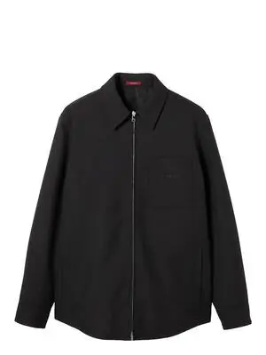 Gucci Wool Twill Zip Overshirt - Black