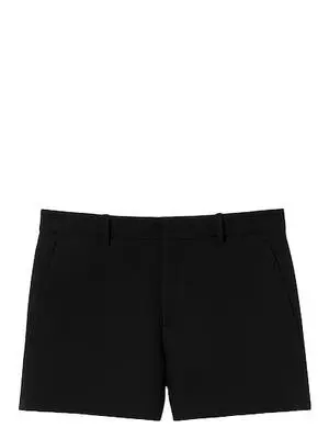 Gucci Wool Silk Shorts With Embroidery - Black