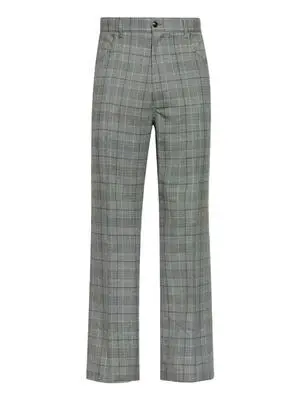Amiri Checked Trousers - Grey