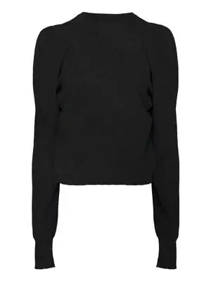 MAISON MARGIELA Puff-shoulder Wool Sweater - Black