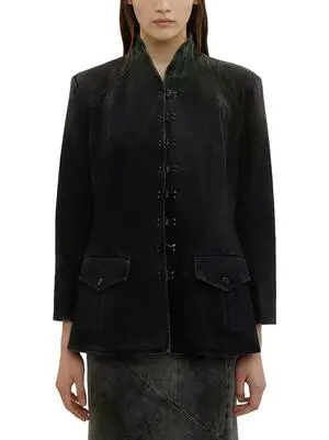 OLIVIER THEYSKENS Denim Blazer - Black