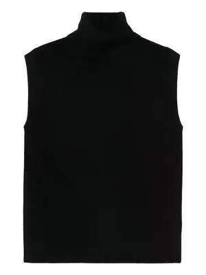 JOSEPH Sleeveless Turtleneck Vest - Black