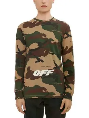 Off-White Camouflage-print Long Sleeve T-shirt - Green
