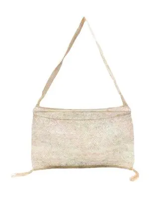 SLO_HAND_MADE Tasselled Net Tote Bag - Neutrals