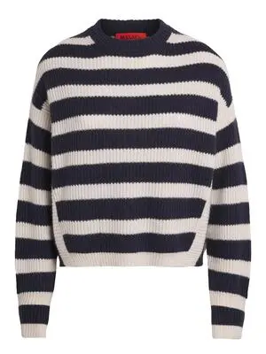 Max & Co. Striped Cashmere Sweater - White