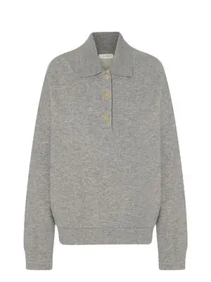 THE ROW Corzas Cashmere-cotton Sweatshirt - Grey