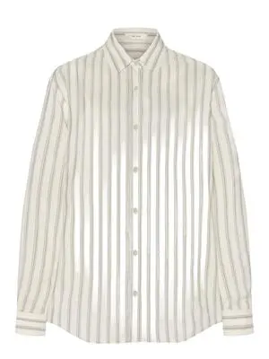 THE ROW The Row Eirlys Striped Silk Shirt