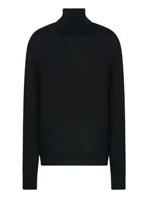 THE ROW Bjorn Cashmere Rollneck Sweater Black
