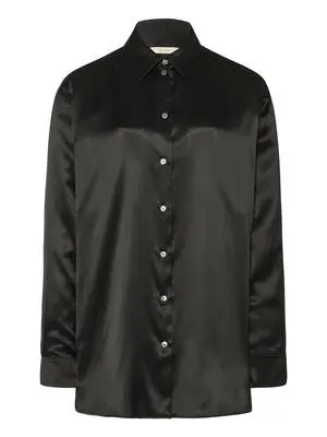 THE ROW Sisilia Silk Shirt - Black