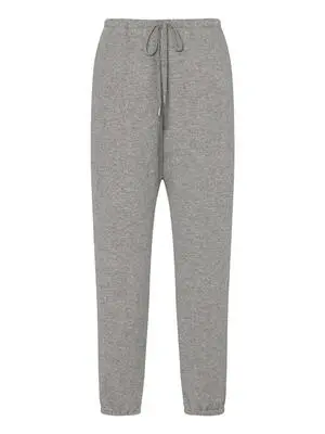 THE ROW Cashmere-cotton Teo Sweatpants - Grey