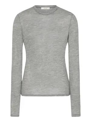 THE ROW Inverness Cashmere Long-sleeve T-shirt - Grey
