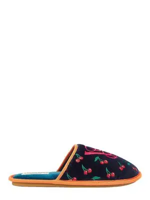 Valentino Garavani Cherries Slippers - Royal Indigo