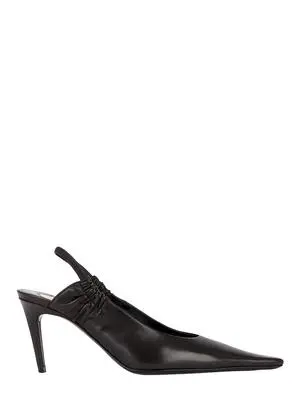 Saint Laurent Doville Slingback Pumps - Harris Eagle Brown