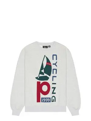 PARRA Sail Bike Crewneck Sweatshirt - Heather Grey