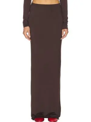 Eterne Maxi Soft Jersey Skirt - Espresso
