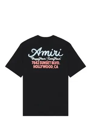 Amiri Neon Lights Oversized Tee - Black