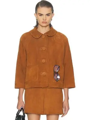 Marc Jacobs Suede Doll Jacket Copper