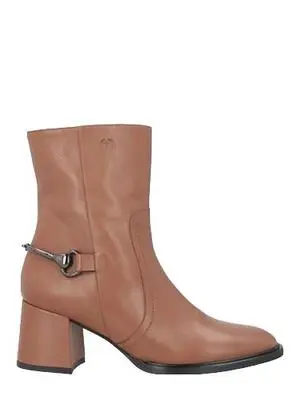 POLLINI Ankle Boots In Leather - Brown