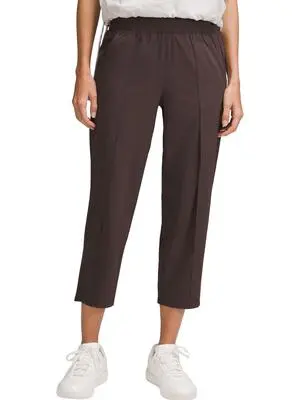 Lululemon Front-pleat Tapered Cropped Pants - Espresso