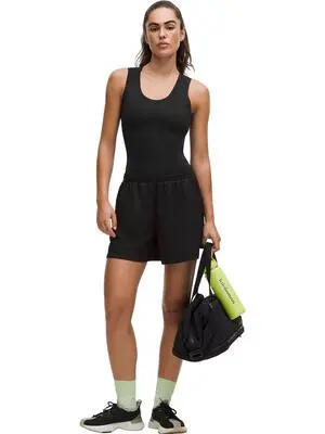 Lululemon Lightweight Mid-Rise Active Short 5’ Black/traverse Grey