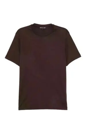 Michael Kors Logo-embroidered T-shirt - Brown