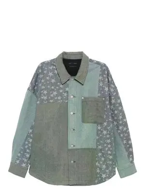FIVE CM Patched Denim Jacket - Blue