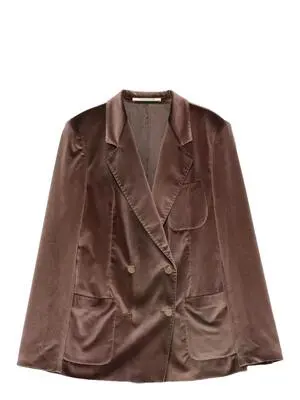 TAGLIATORE Double-Breasted Velvet Jacket