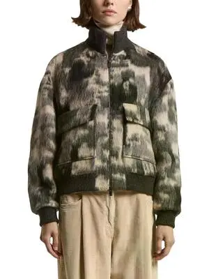 PESERICO Camouflage Zip-Up Jacket