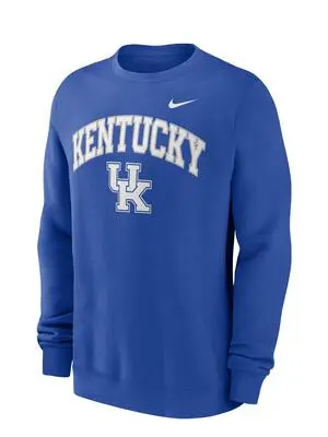 Nike Kentucky Arch College Pullover Crew - Blue