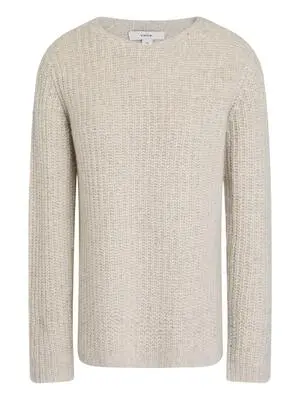 Vince Ribbed Donegal Cashmere Sweater - Beige