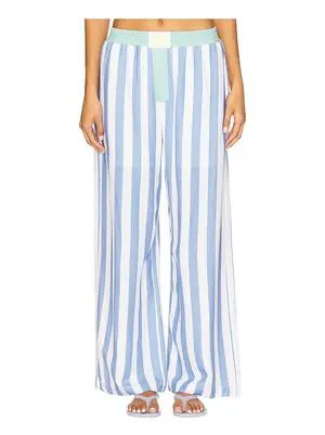 YELLOW THE LABEL Nic Boxer Pant - Blue Stripe