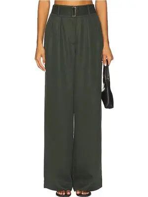 HEVRON Alina Wide-leg Pant - Deep Forest